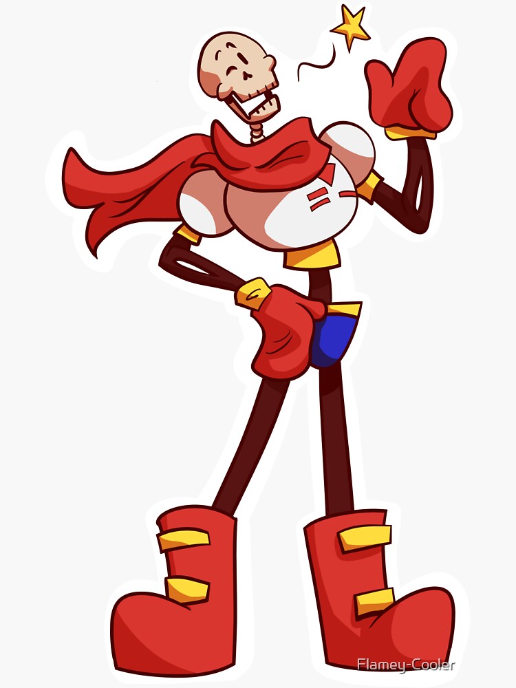 "Proud Papyrus Undertale" Sticker for Sale by Flamey-Cooler | Redbubble