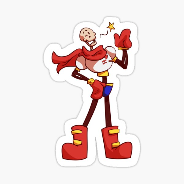 "Proud Papyrus Undertale" Sticker for Sale by Flamey-Cooler | Redbubble