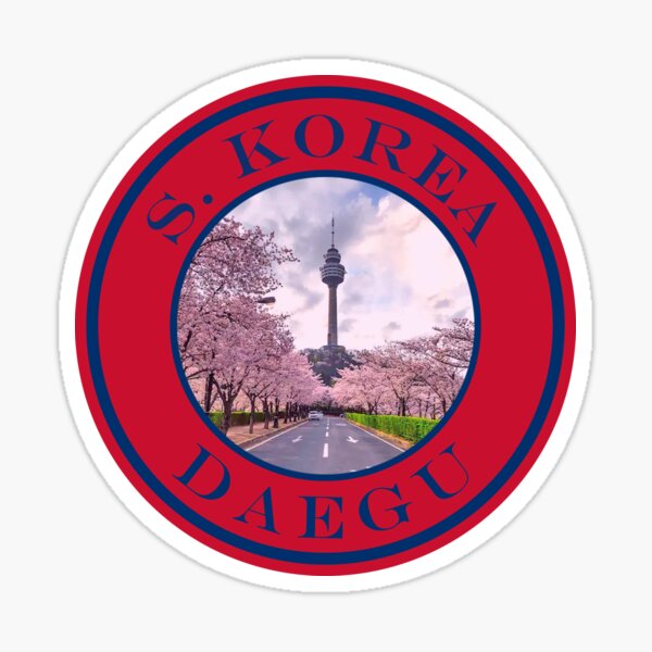 "South Korea Daegu Radio Tower - Passport Stamps Collection" Sticker by ...