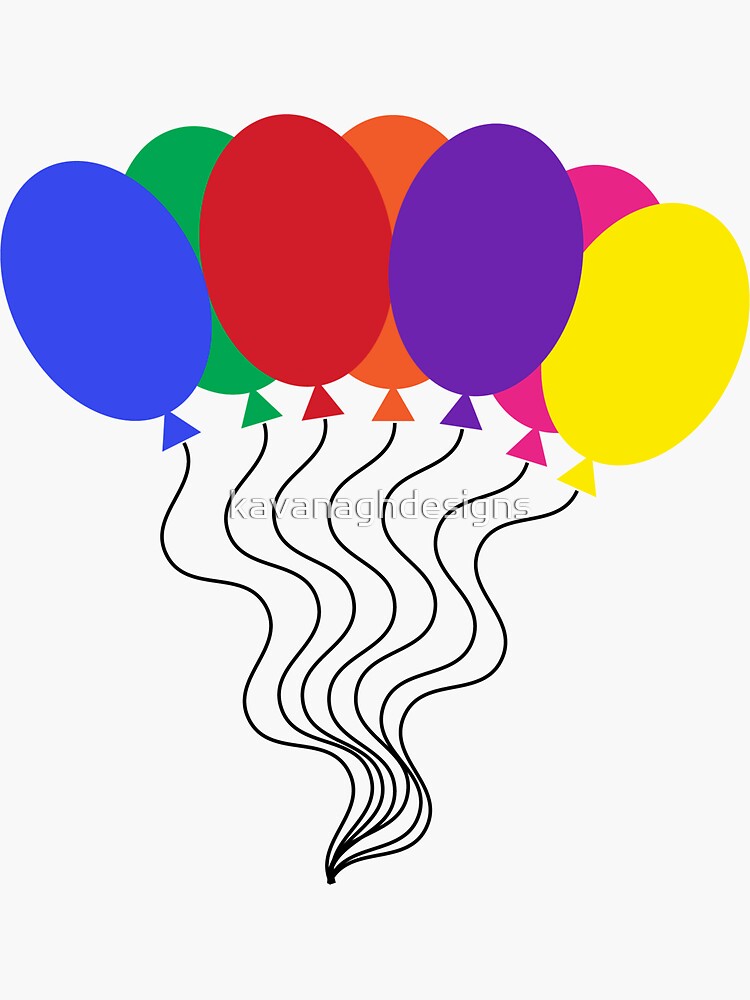 "Balloon Bundle" Sticker by kavanaghdesigns | Redbubble