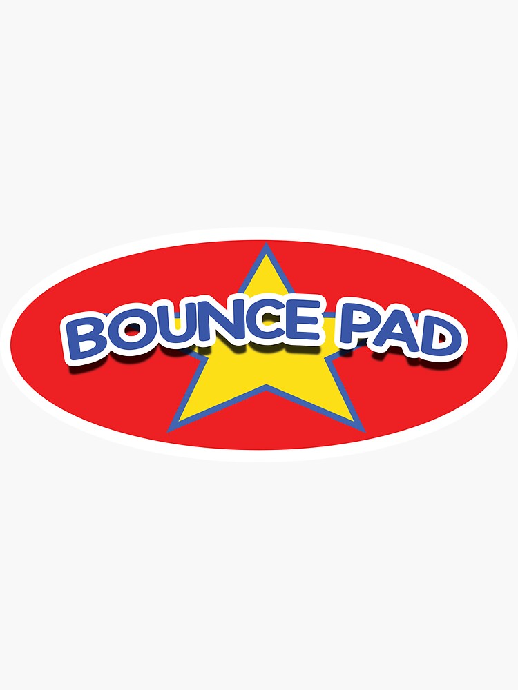 ""Bounce Pad" Logo" Sticker for Sale by BouncePad | Redbubble