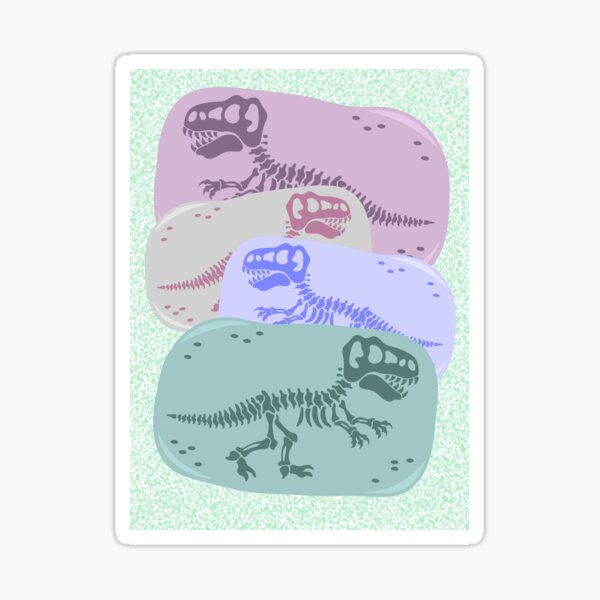 "DINO FOSSIL" Sticker for Sale by PapaSquatch | Redbubble