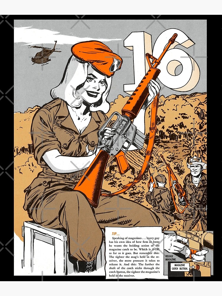 "M16 Rifle Comic Tip #2520" Poster for Sale by Rare-Militia | Redbubble