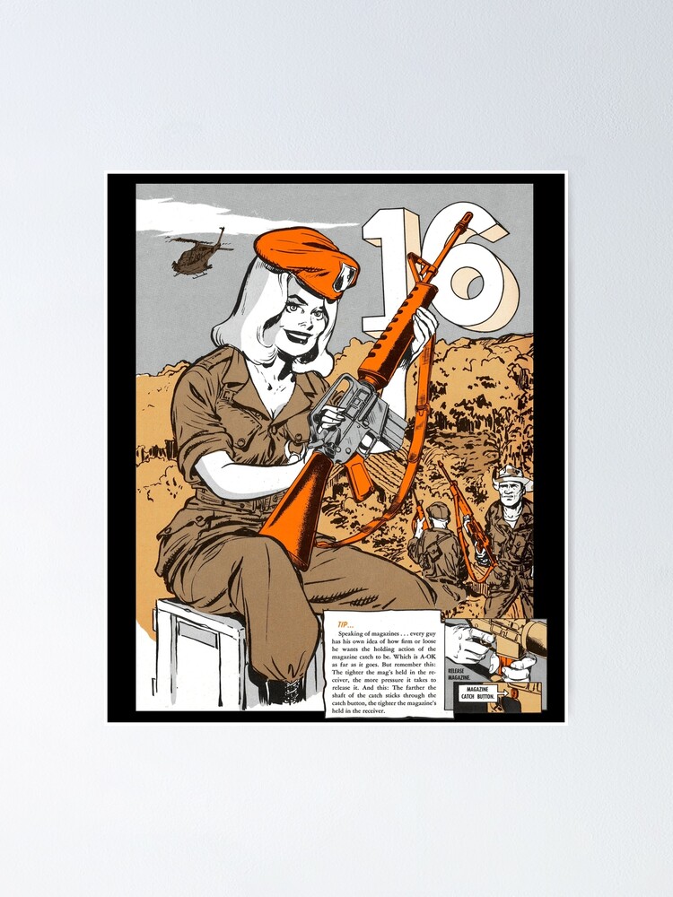 "M16 Rifle Comic Tip #2520" Poster for Sale by Rare-Militia | Redbubble
