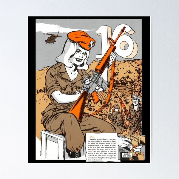 "M16 Rifle Comic Tip #2520" Poster for Sale by Rare-Militia | Redbubble