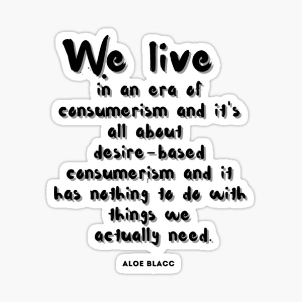 "anti consumerism 6 Art black and white unique " Sticker for Sale by ...