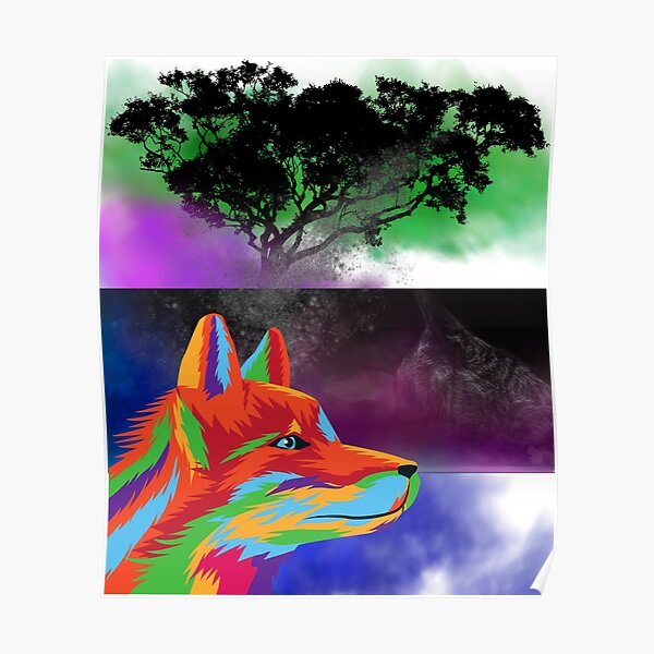 "Original project. The wolf fox. Nordic Slavic Balkan style." Poster ...