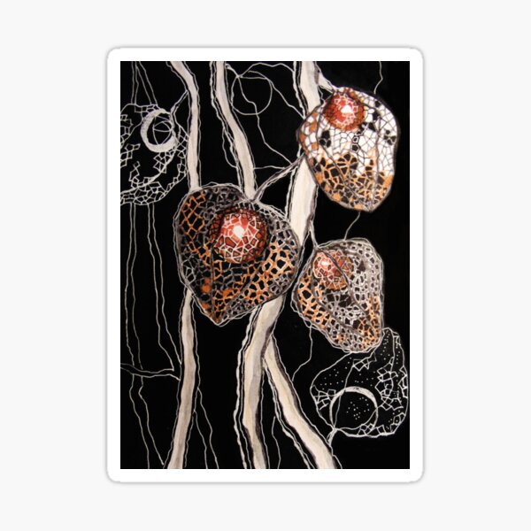 "Physalis" Sticker for Sale by Kuhtina | Redbubble