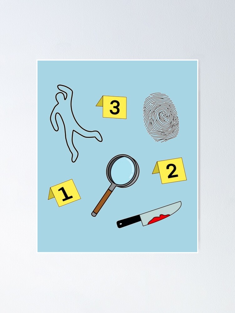 "True Crime Fan Sticker Pack" Poster for Sale by SimardShopSS | Redbubble