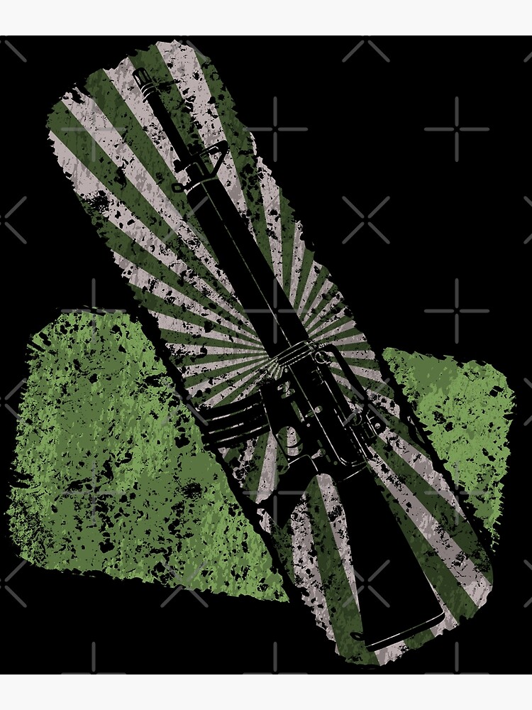 "Vintage M16 Rifle #2526" Art Print for Sale by Rare-Militia | Redbubble