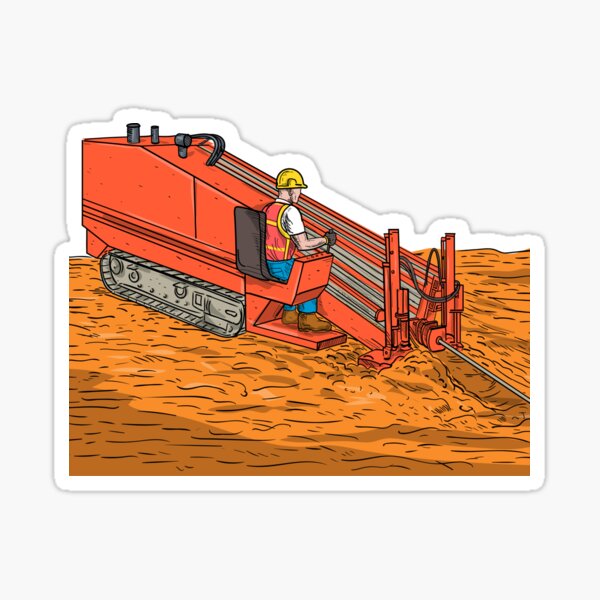 "Horizontal Directional Drilling Drill Rig and Construction M" Sticker ...