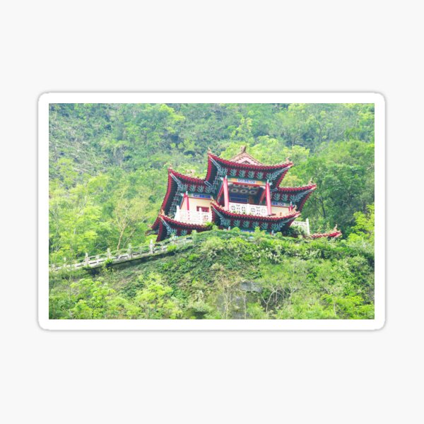 "Buddhist Mountain Temple" Sticker for Sale by JennaKnight | Redbubble