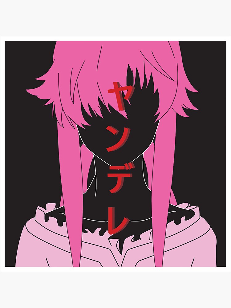 "Yuno Gasai ''Yandere''" Sticker for Sale by moweryburtbqclp | Redbubble