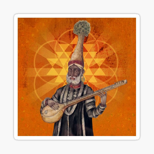 "Yogi with Sitar" Sticker for Sale by Zoxofo | Redbubble