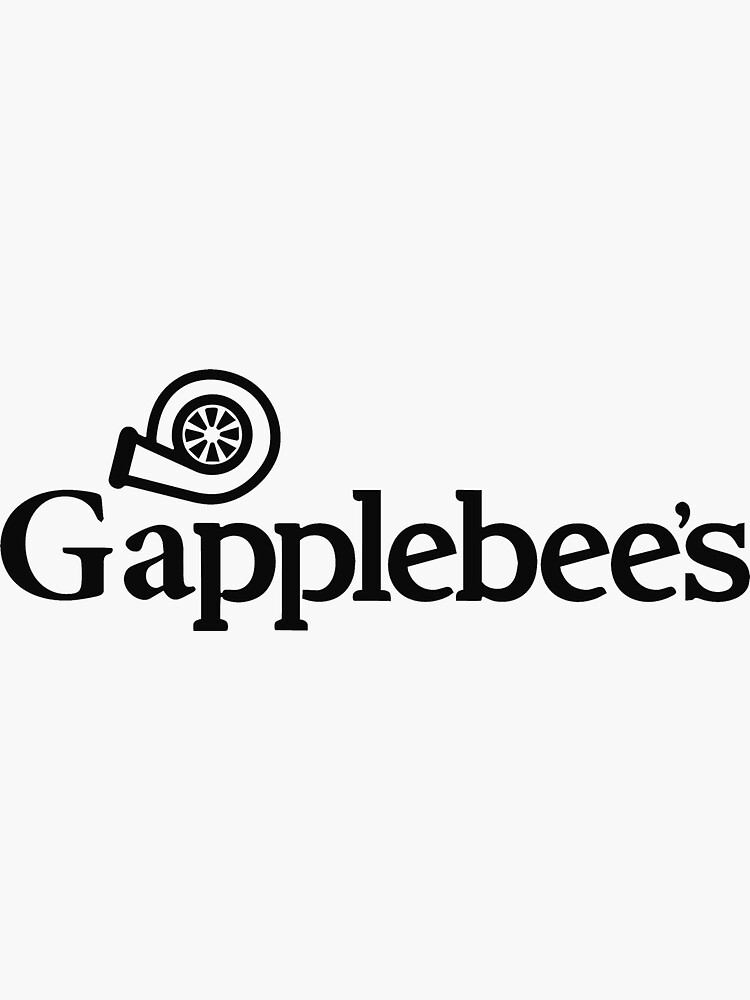 "Gapplebees logo" Sticker for Sale by Eric1207 | Redbubble