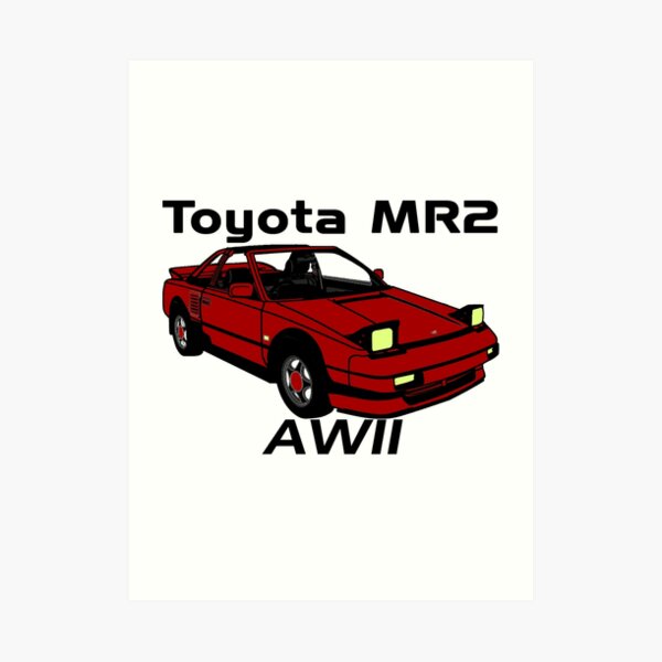 "Toyota MR2 - AW11" Art Print by SaltedGoof | Redbubble