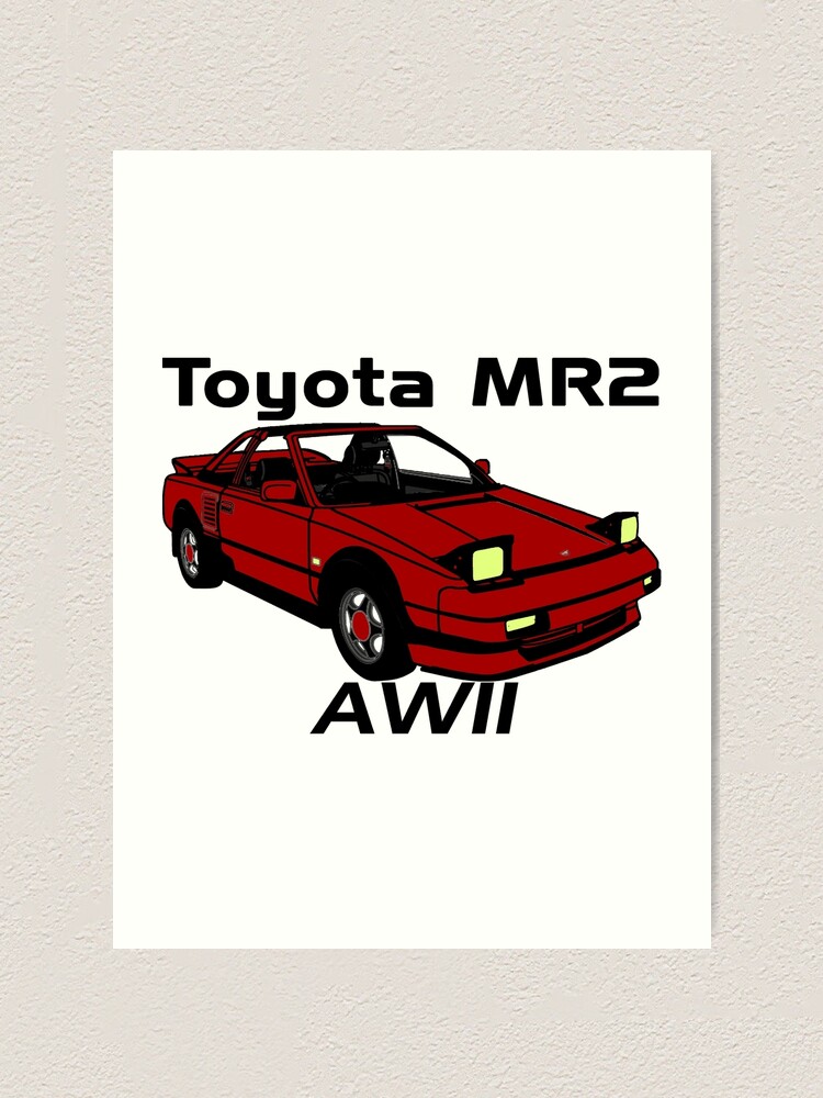 "Toyota MR2 - AW11" Art Print by SaltedGoof | Redbubble