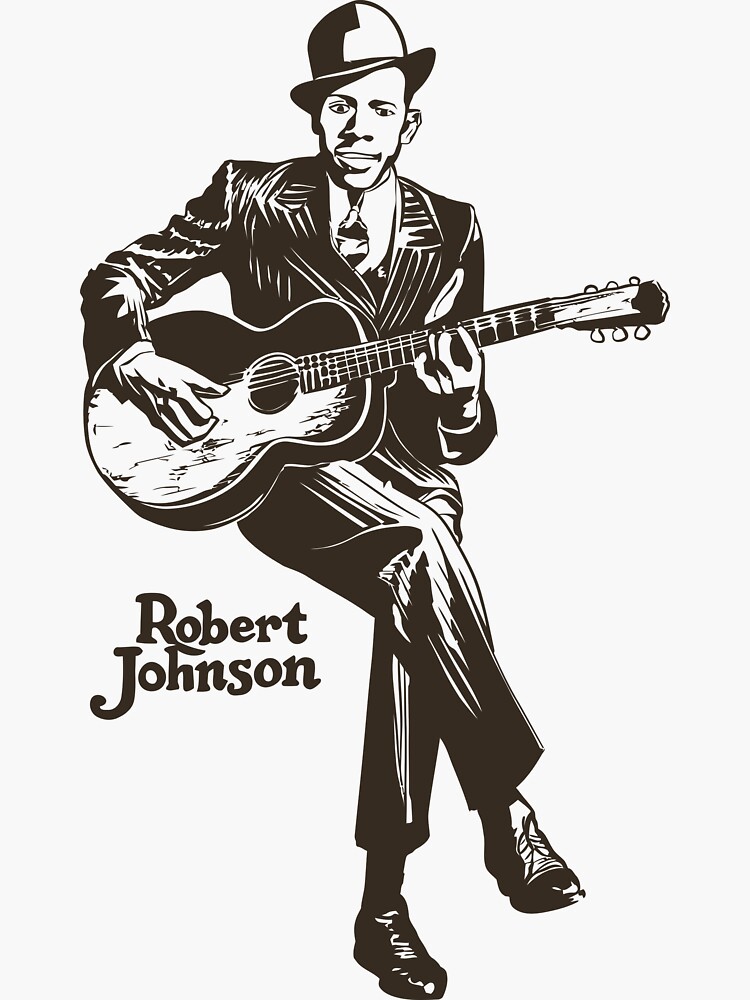 "Robert Johnson Art" Sticker for Sale by RedHotChiliClub | Redbubble