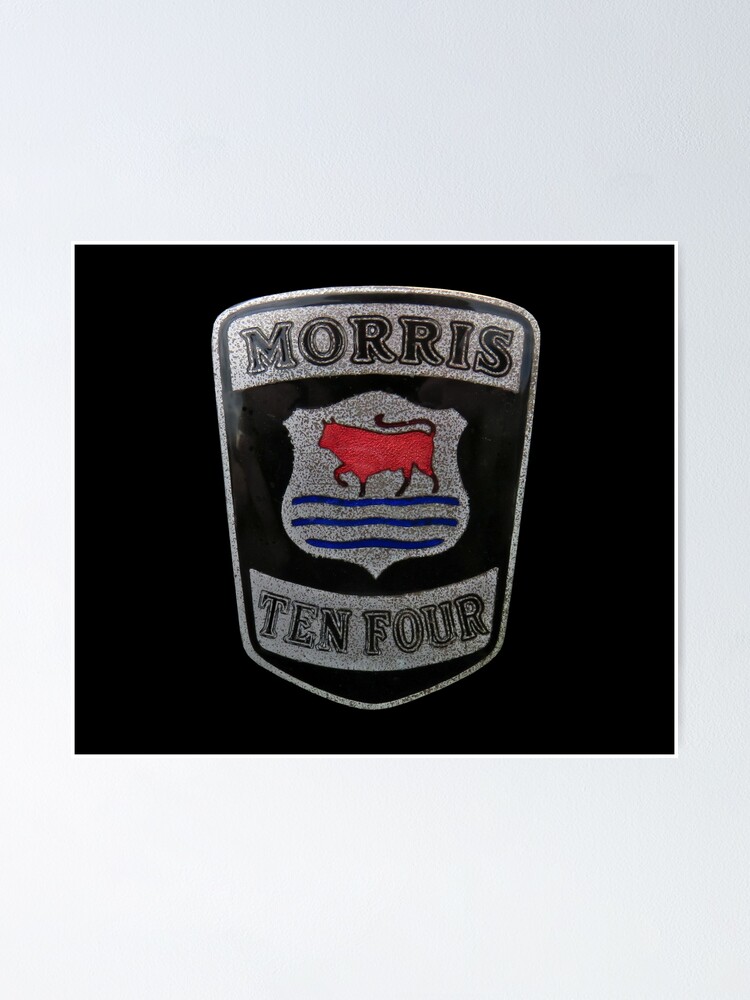 "Morris Ten Four 1930s classic car emblem" Poster for Sale by ...