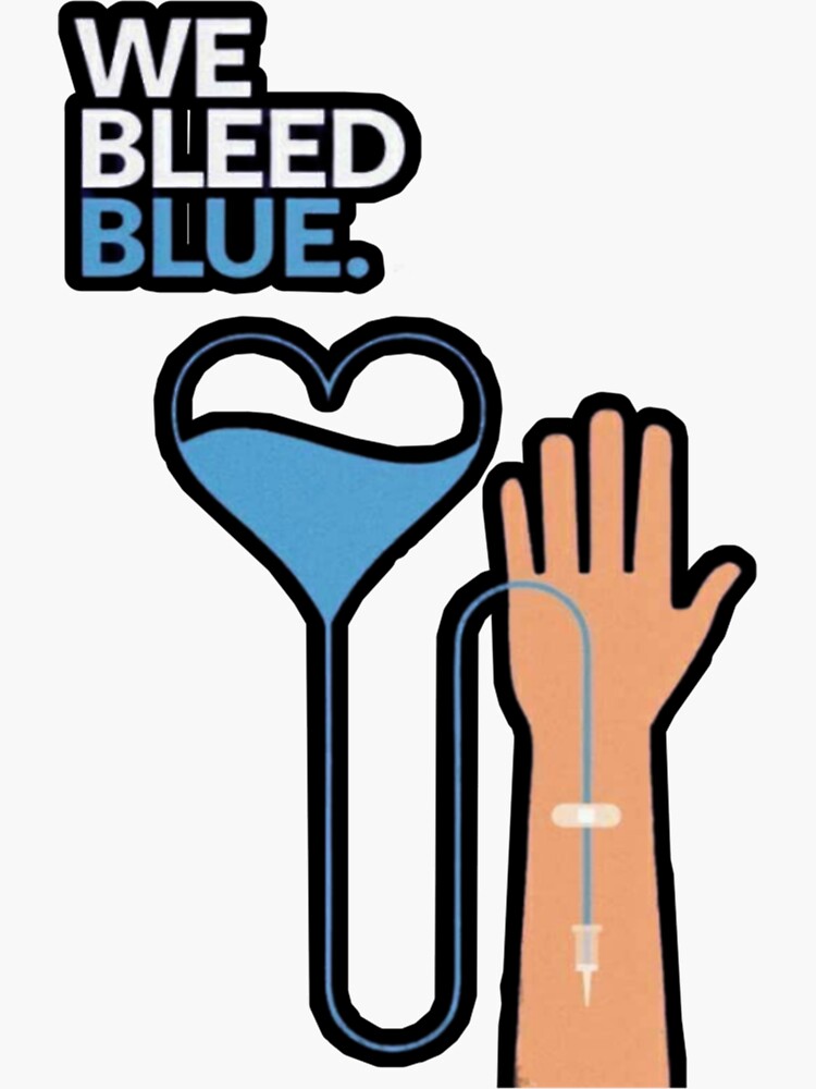 "We bleed blue new design - lovers citizens " Sticker for Sale by ...