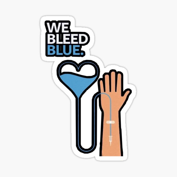 "We bleed blue new design - lovers citizens " Sticker for Sale by ...