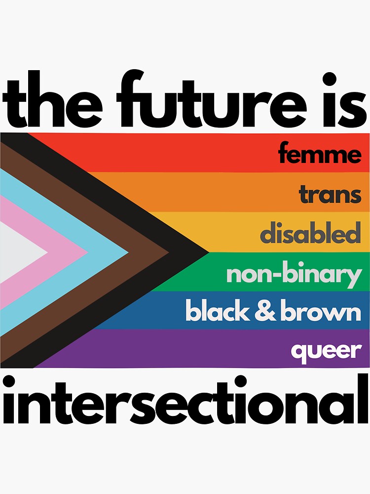 "The Future Is Intersectional - LGBTQ+ Pride Flag Identities" Sticker ...