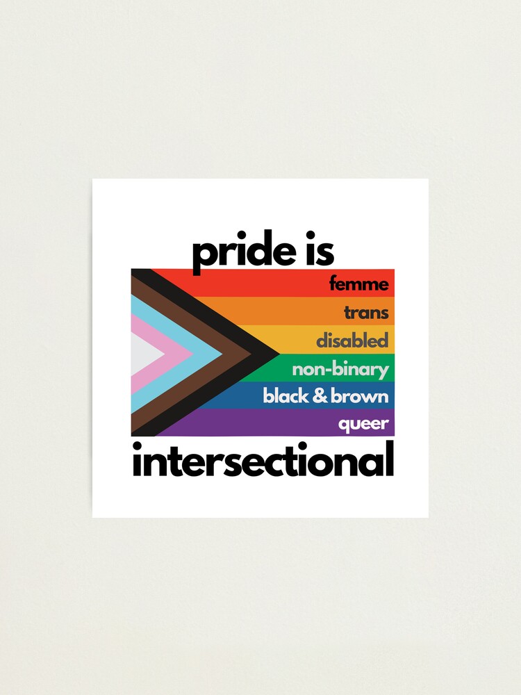 Lámina Fotográfica «el Orgullo Es Interseccional Identidad Inclusiva