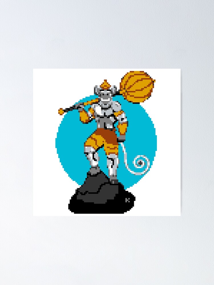 Póster «Hanuman Pixel Art» de artkarthik | Redbubble
