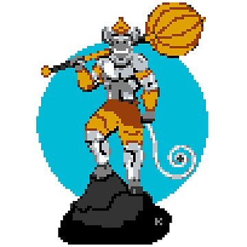 "Hanuman Pixel Art" Art Print for Sale by artkarthik | Redbubble