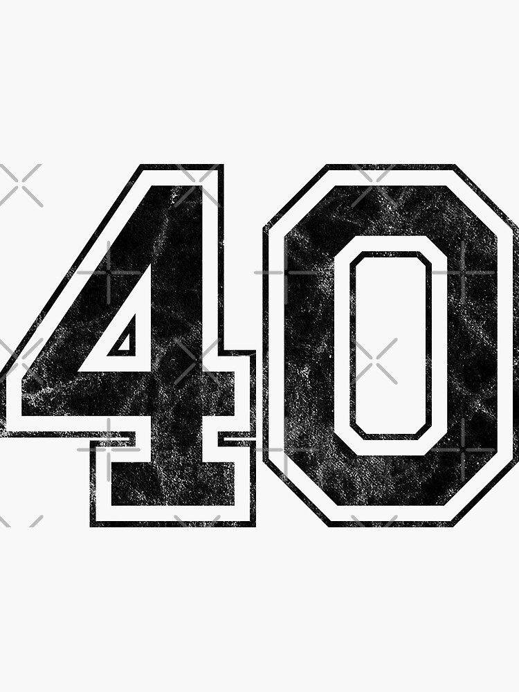 "Number 40" Sticker for Sale by PaulSDesign | Redbubble