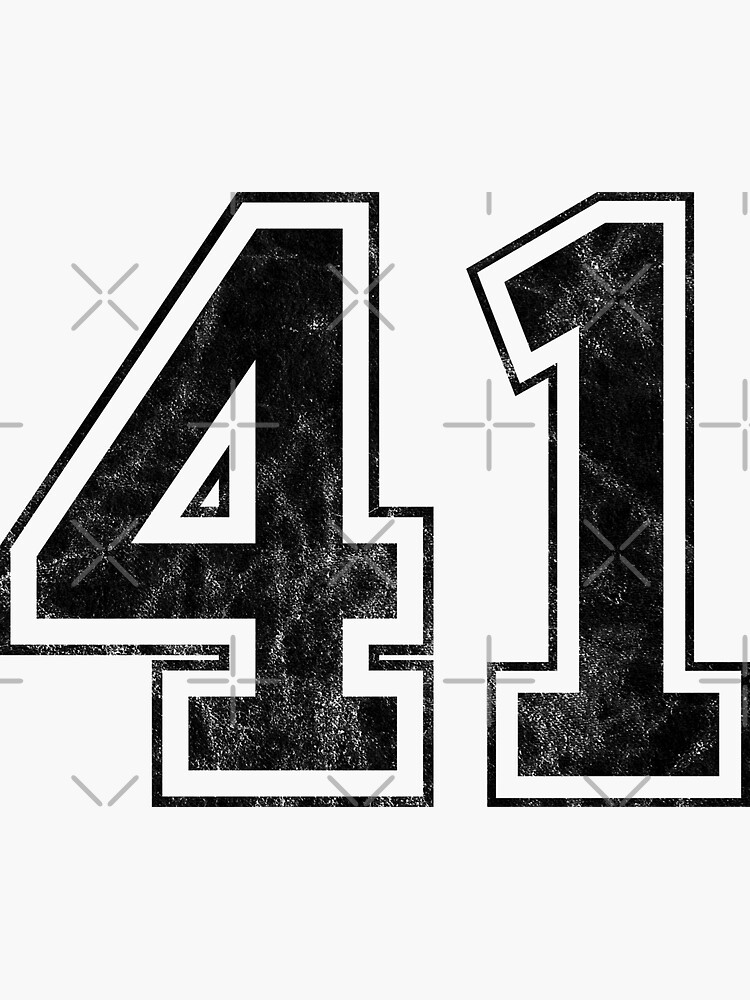"Number 41" Sticker for Sale by PaulSDesign | Redbubble