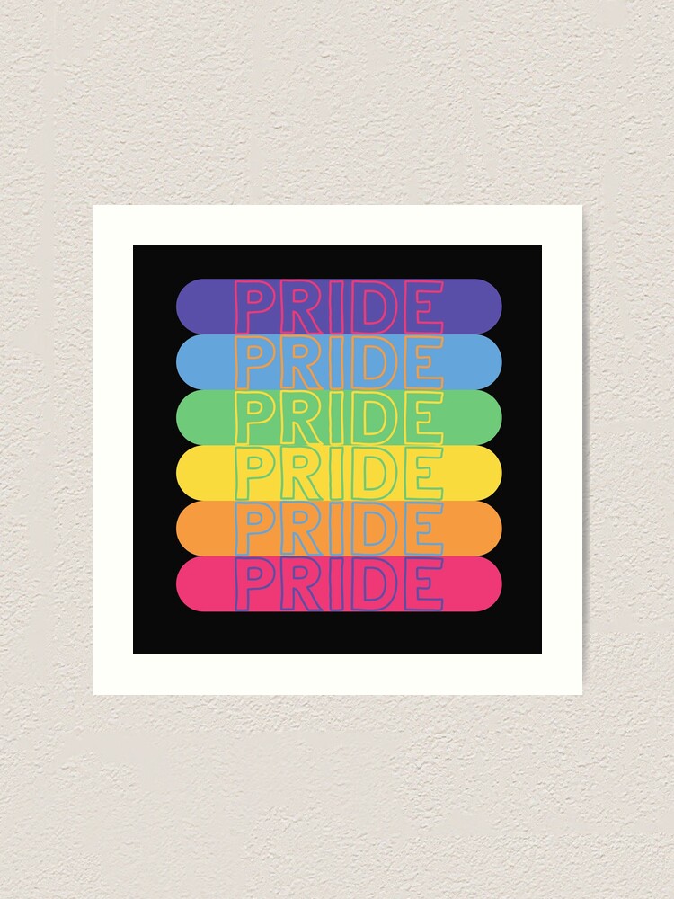 "Vintage LGBTQ Pride Flag Cool illustration " Art Print for Sale by ...