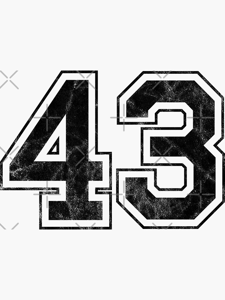 "Number 43" Sticker for Sale by PaulSDesign | Redbubble