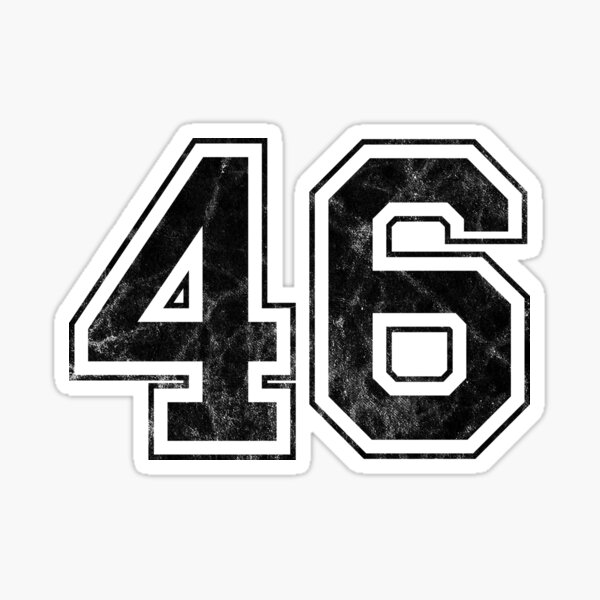 "Number 46" Sticker for Sale by PaulSDesign | Redbubble