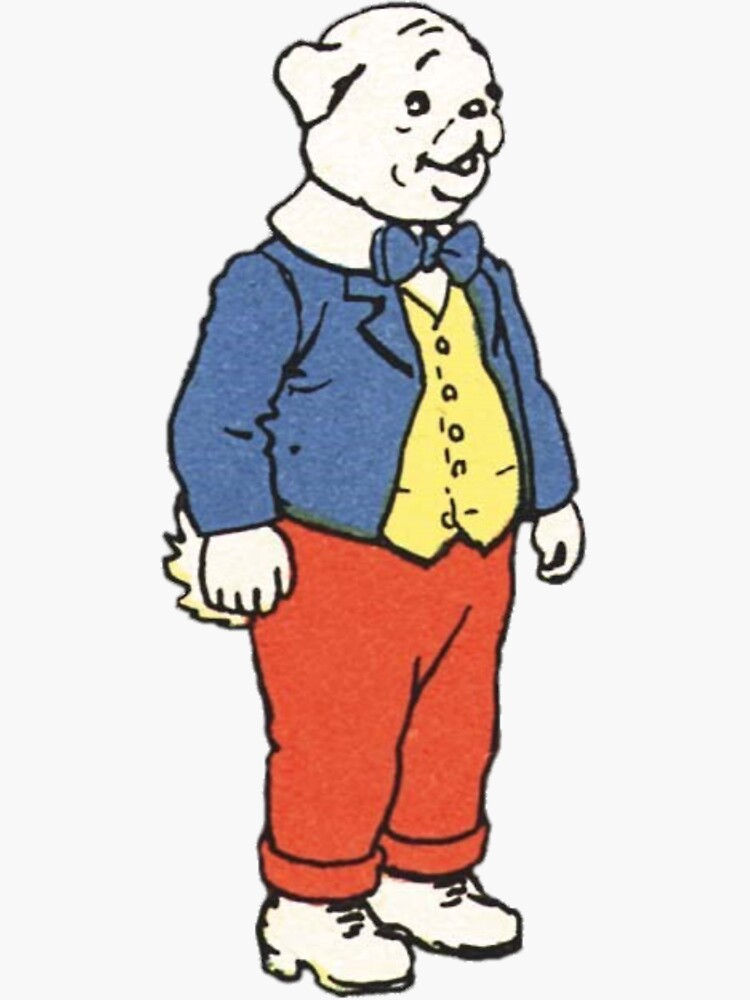 "Rupert Bear Dog Character" Sticker by veermy | Redbubble
