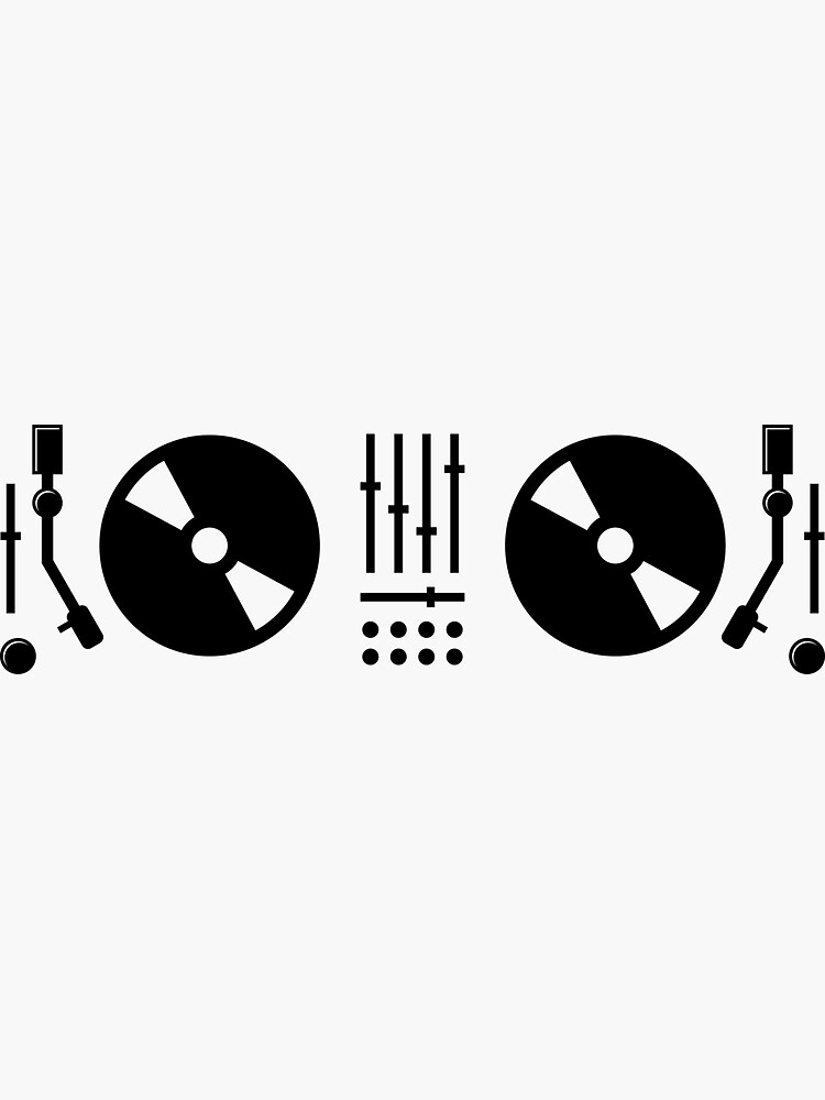 "DJ Turntable" Sticker for Sale by Silmar11 | Redbubble