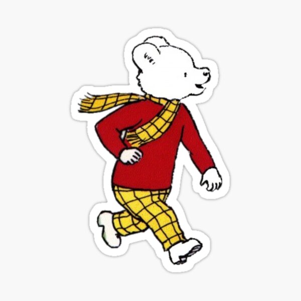 "Rupert Bear Character Happy" Sticker for Sale by veermy | Redbubble