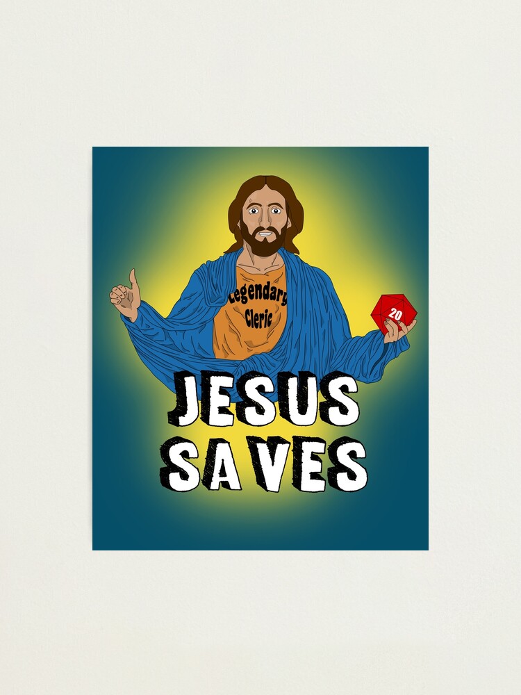 "Jesus playing DnD" Photographic Print for Sale by DigitalCleo | Redbubble