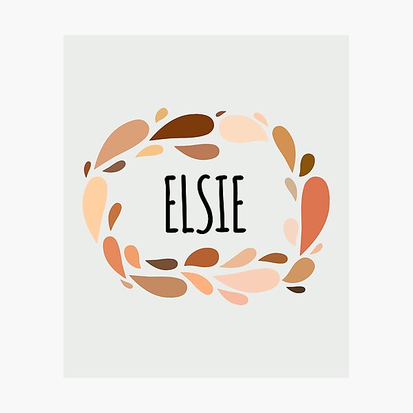 Lámina fotográfica «Elsie - Nombres para Esposa Hija y Niña» de ...