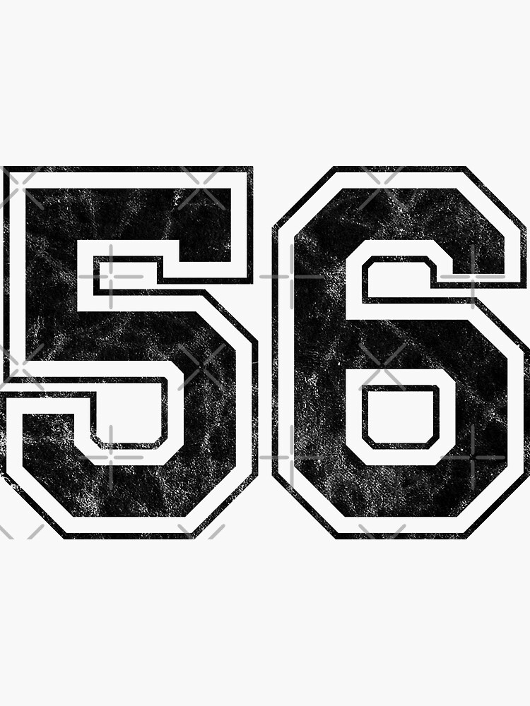 "Number 56" Sticker for Sale by PaulSDesign | Redbubble