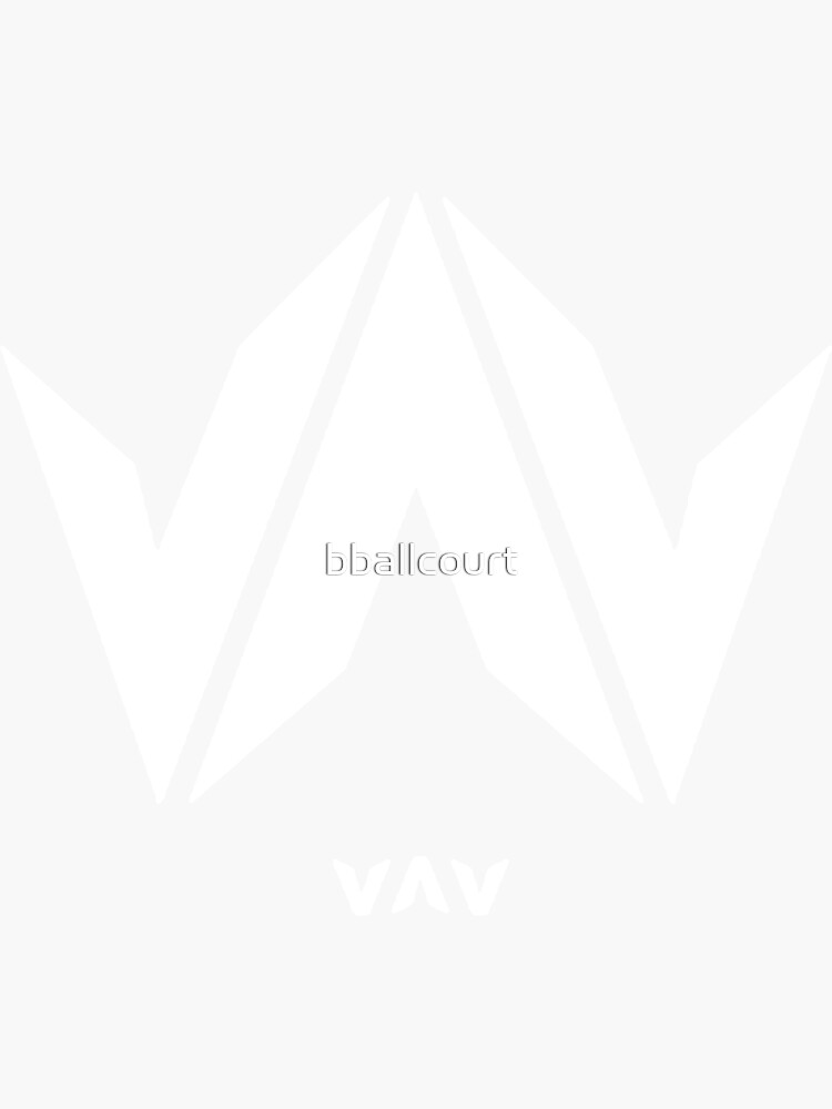 "VAV - Logo White" Sticker for Sale by bballcourt | Redbubble