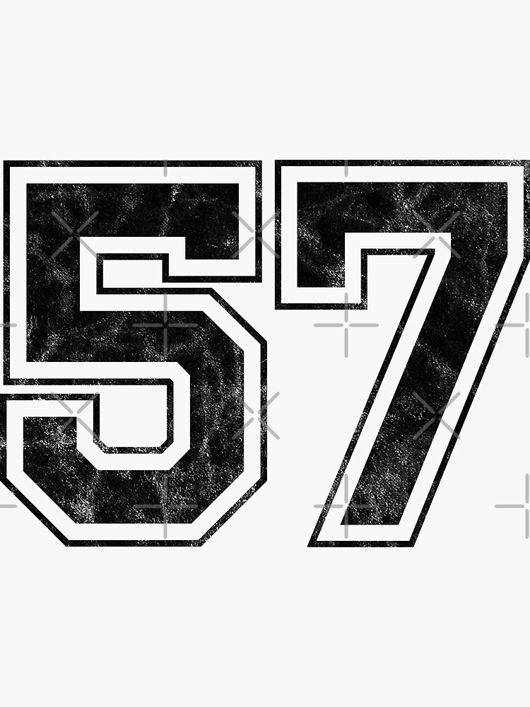 "Number 57" Sticker for Sale by PaulSDesign | Redbubble
