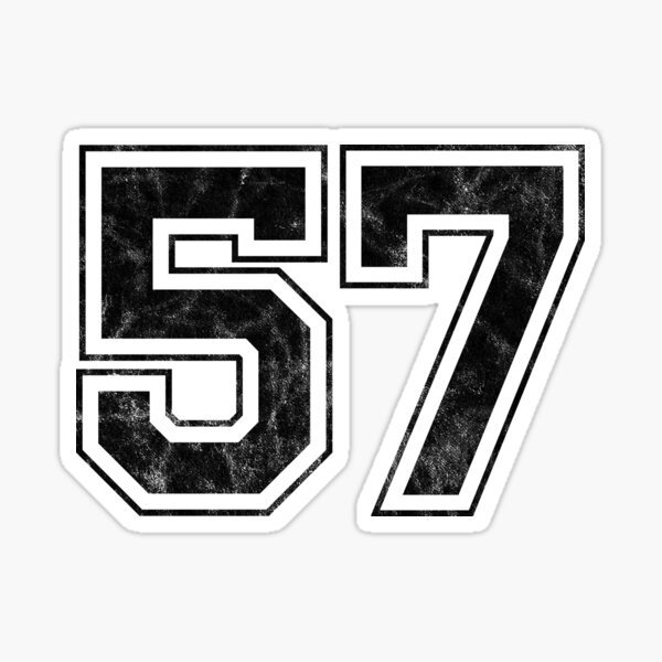 "Number 57" Sticker for Sale by PaulSDesign | Redbubble