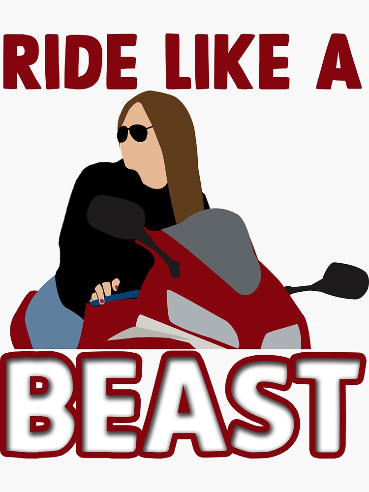 "Lady rider design" Sticker for Sale by DopeDesign111 | Redbubble
