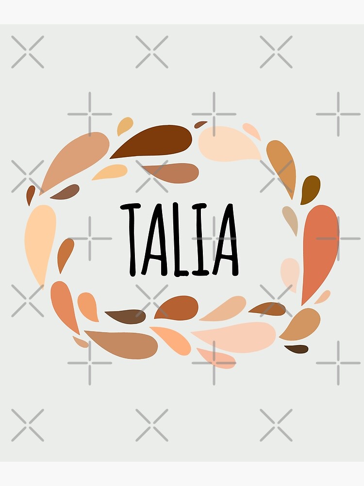 "Talia - Names for Wife Daughter and Girl" Poster for Sale by kindxinn ...