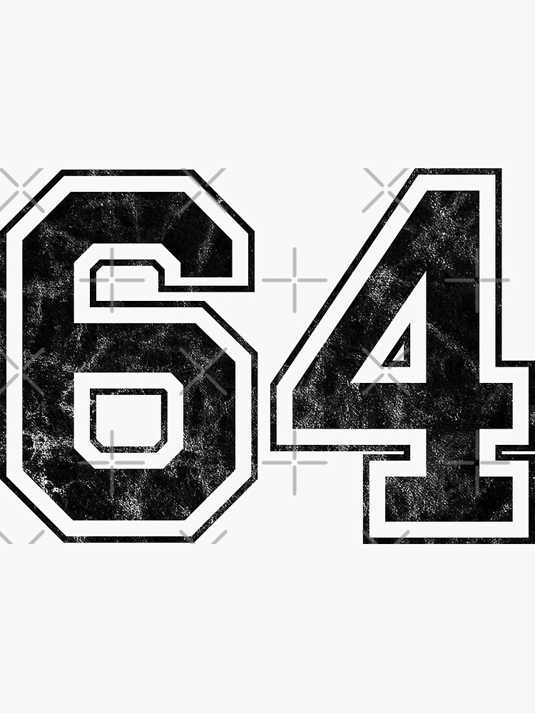 "Number 64" Sticker for Sale by PaulSDesign | Redbubble