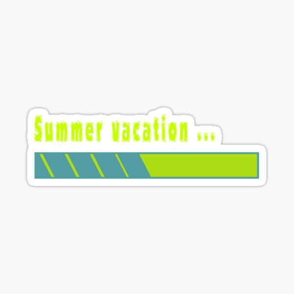 "Summer vacation loading" Sticker for Sale by Siyane0 | Redbubble