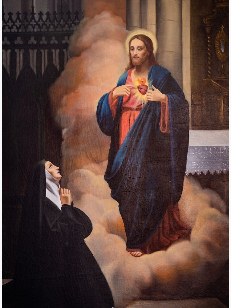 "The Apparition of the Sacred Heart to St. Margaret Mary Alocoque" Art Print for Sale by ...