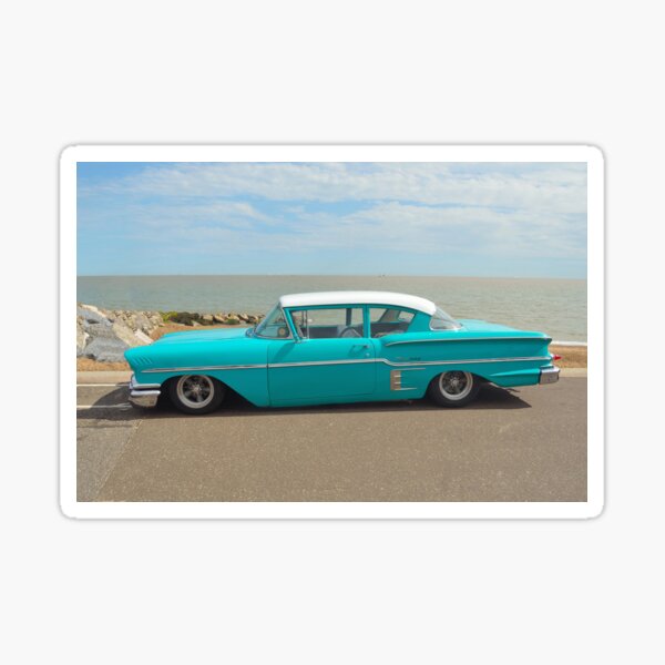 "Classic Light Blue Chevrolet Delray motorcar on show on seafront ...