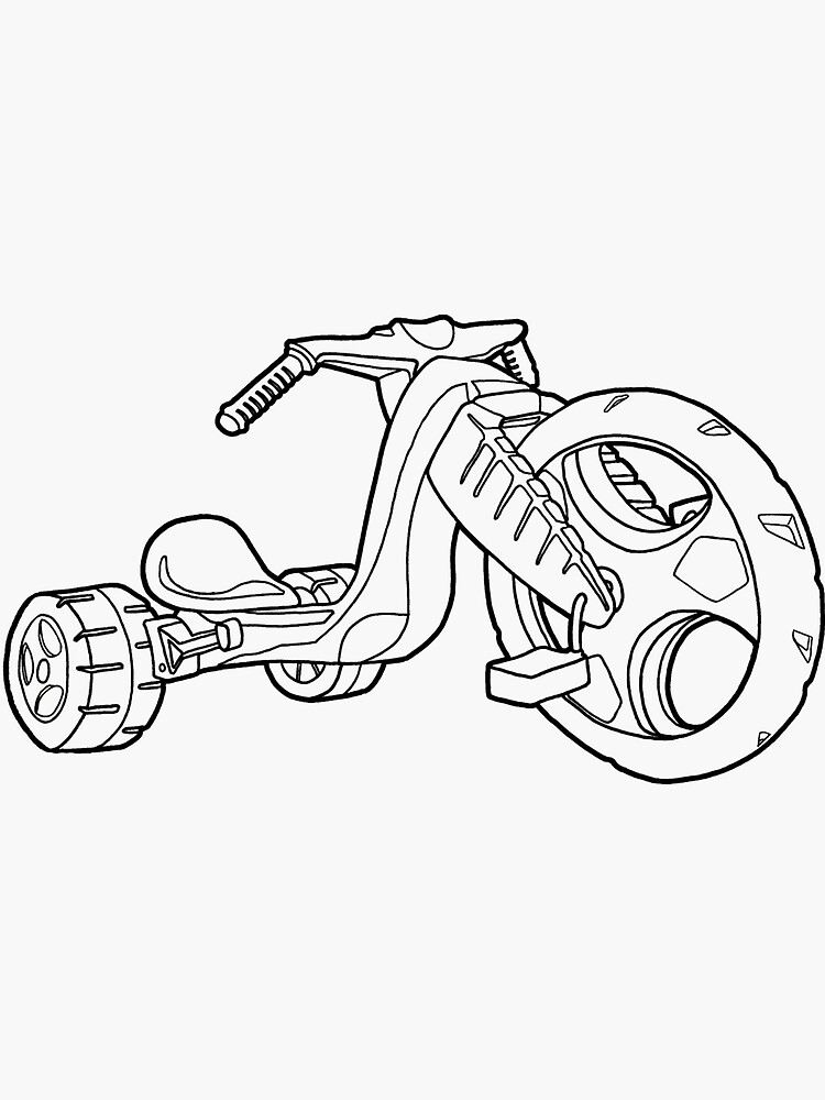 "Big Wheel (black)" Sticker for Sale by Mark Skelley | Redbubble